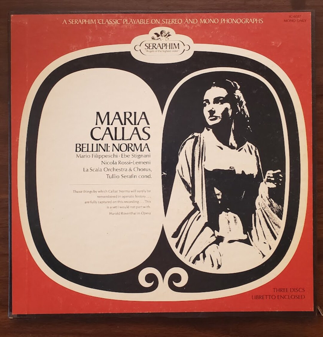 Maria Callas Norma Opera 3-LP Set, Gorgeous! La Scala Angel Seraphim ...