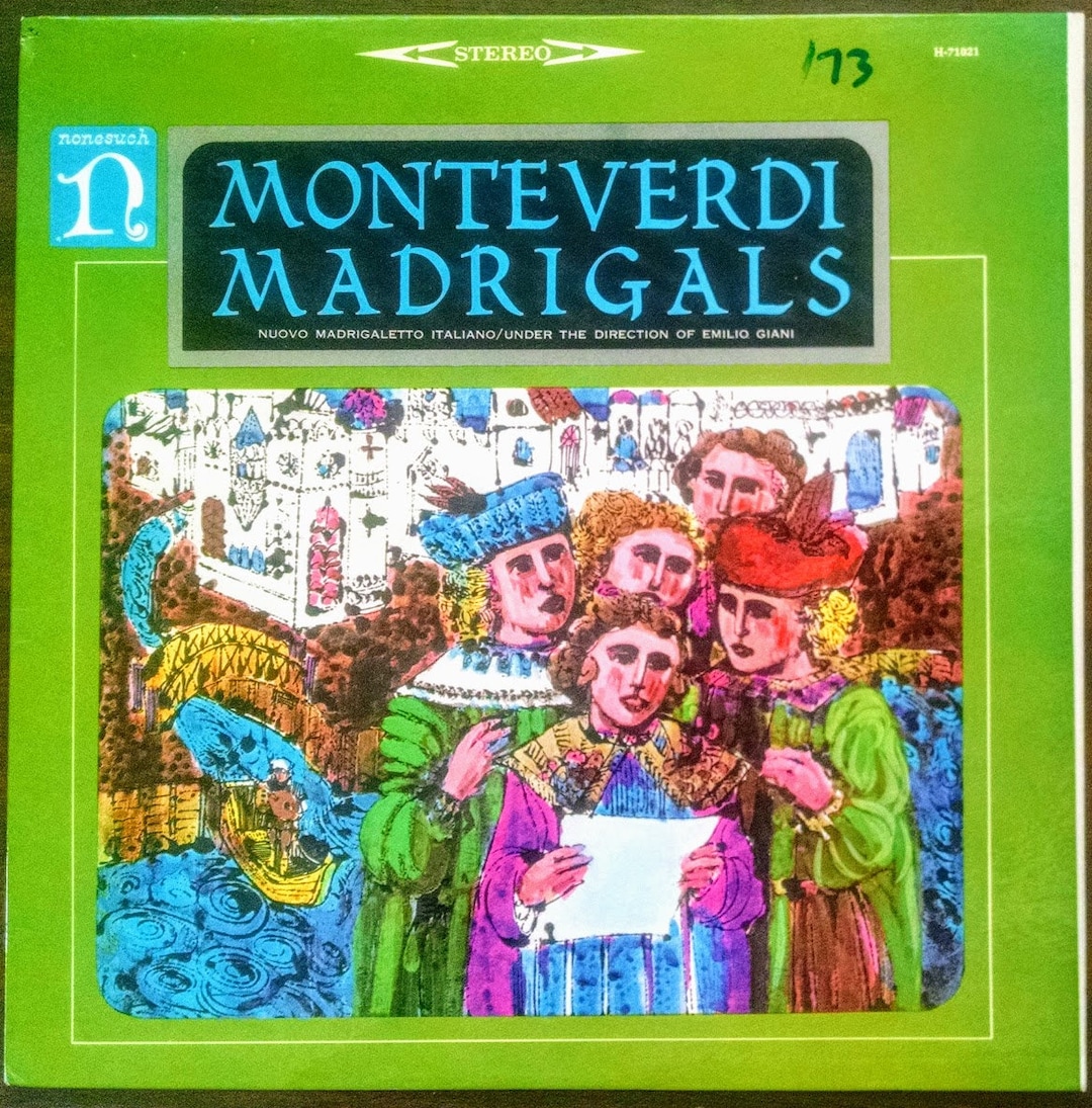 Renaissance Music LP, Monteverdi Madrigals, Nonesuch Vintage Vinyl ...