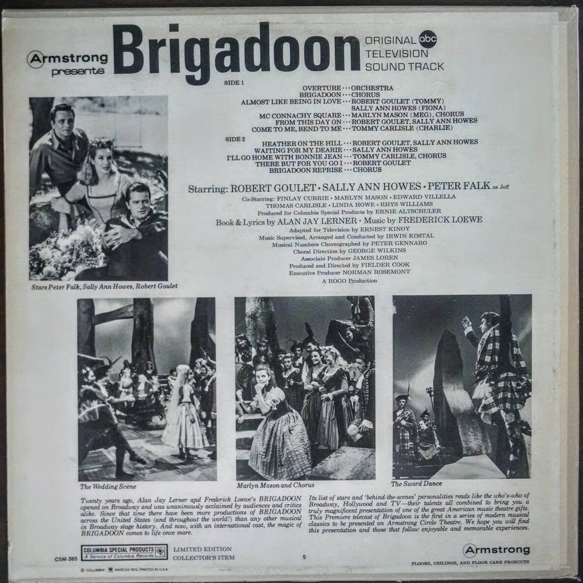 Brigadoon LP: 1960s TV Soundtrack Vinyl Record, Robert Goulet - Etsy