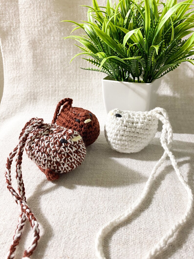 Mabel Chicken Keychain Toy Mini Crochet Chicken Chicken Keychains ...