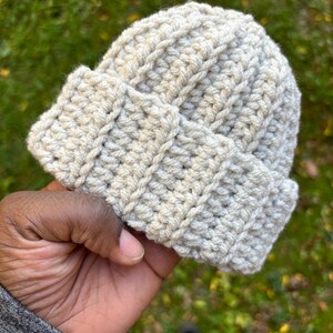 Hand-crocheted Baby Beanie: Soft Ribbed Cuffed Hat - Etsy