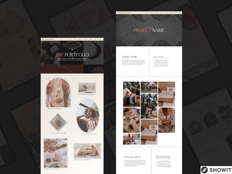 Showit Website Template, Designer Template, Sales Page, Editorial ...