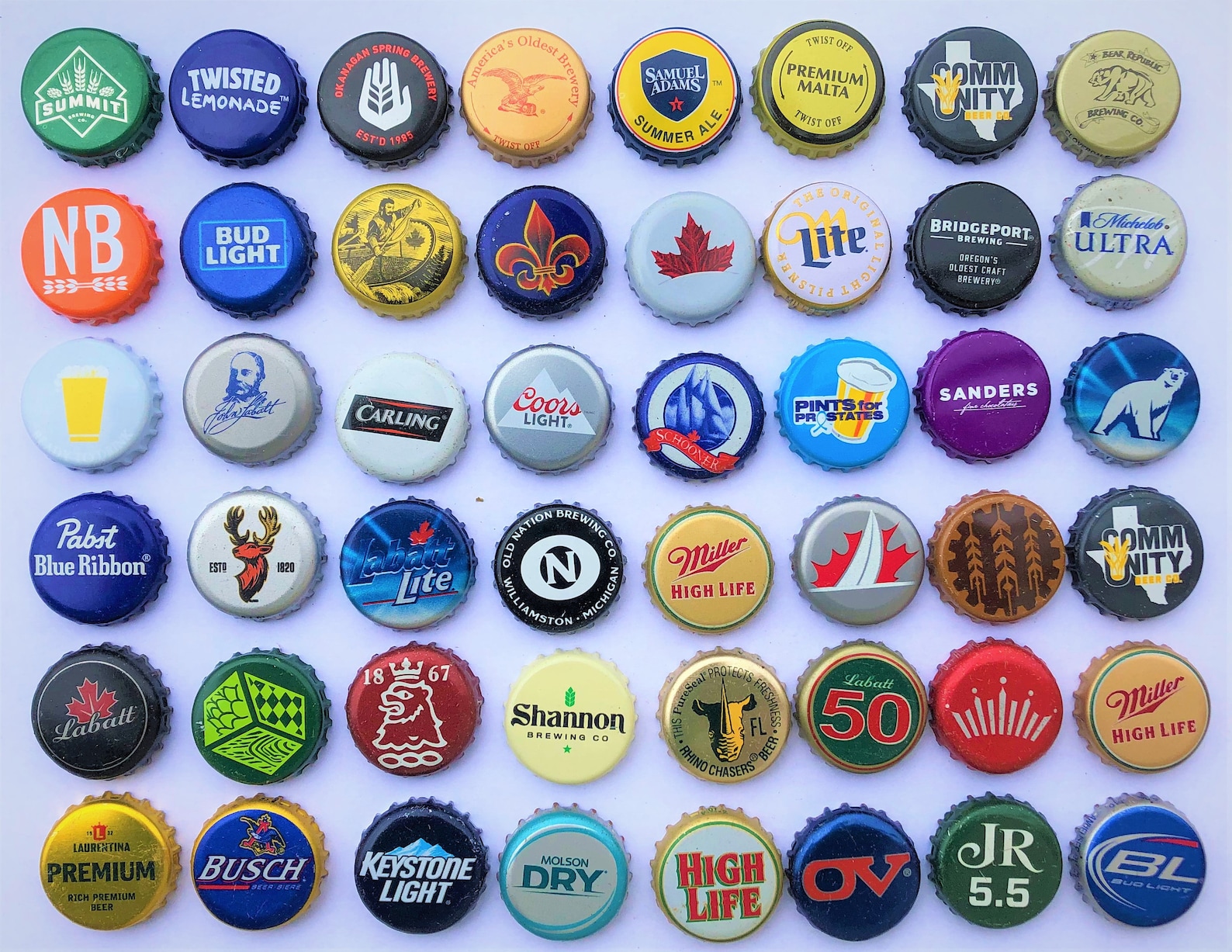 500 Beer Bottle Caps, Mixed Assorted Brands, Craft Supplies - Etsy