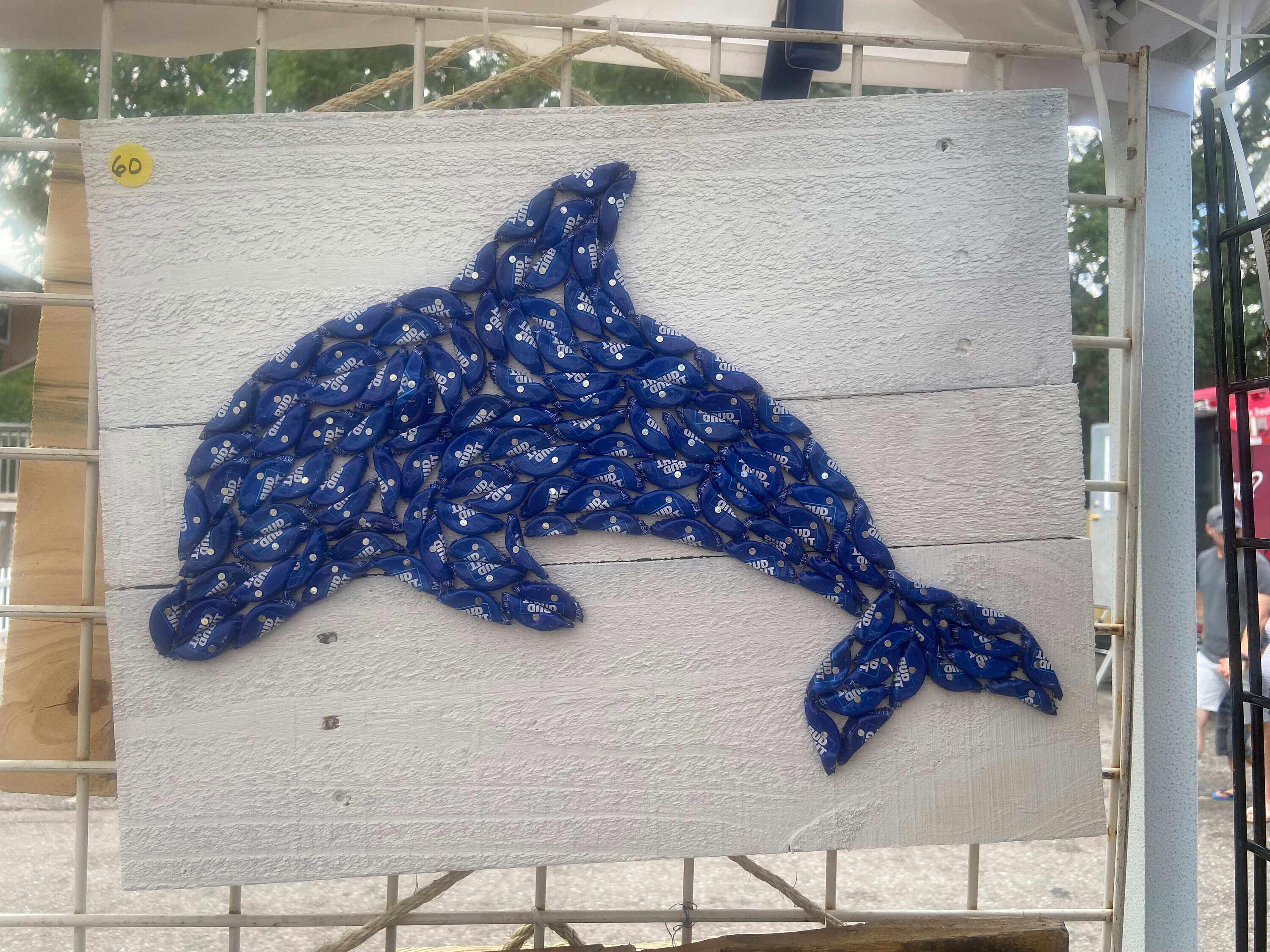 Bud Light Dolphin Beer Cap Art, Colorful Unique Wall Art. Gorgeous Wall ...
