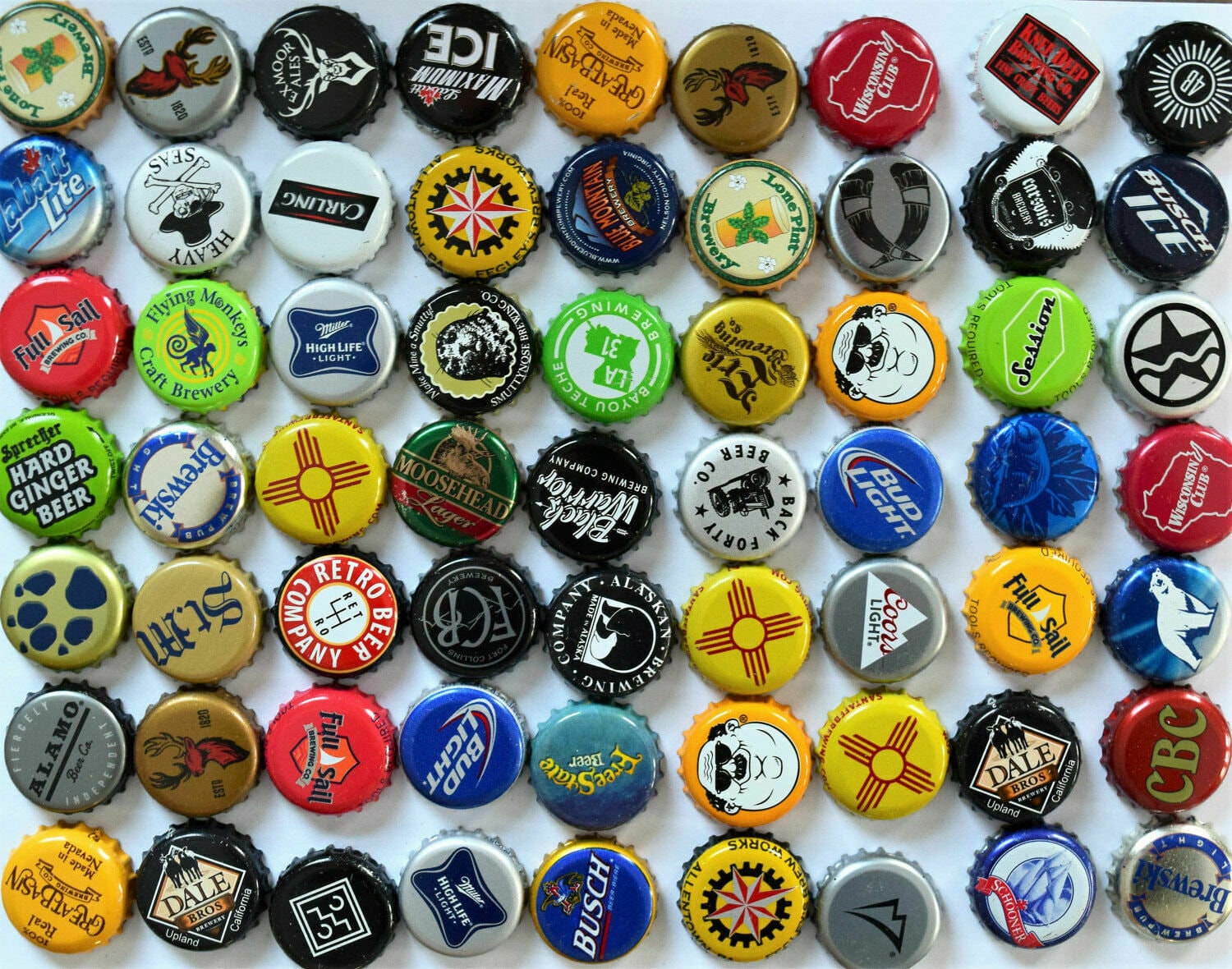 100 Assorted Beer Bottle Caps, No Dents - Etsy
