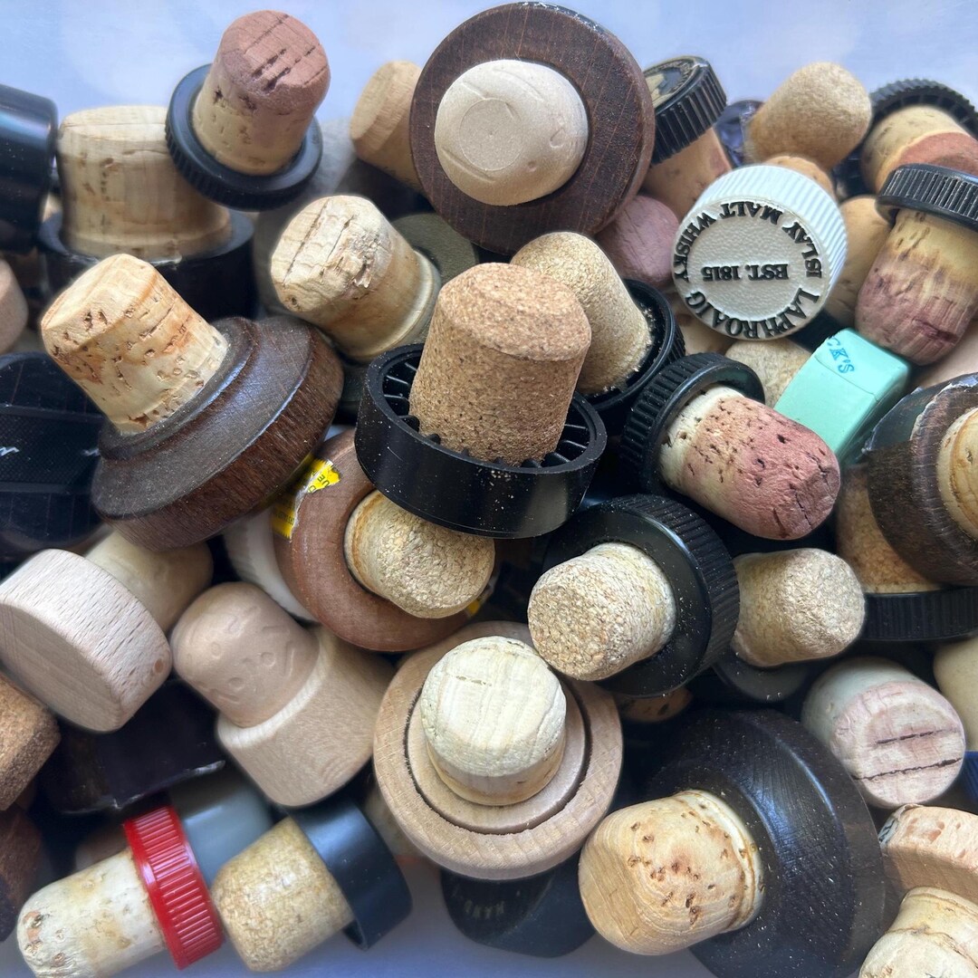100 ((liquor Corks)) Assorted Various Sizes of Corks From Liquor ...