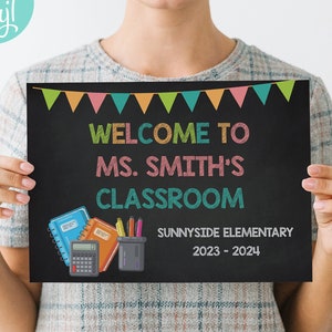 Welcome to My Classroom Back to School Editable Printable Sign Poster ...