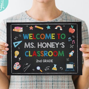 Welcome to My Classroom Back to School Editable Printable Sign - Etsy