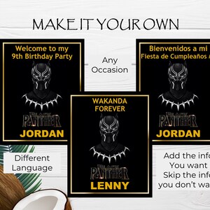 Black Panther Wakanda Welcome Sign Party Decoration - Etsy