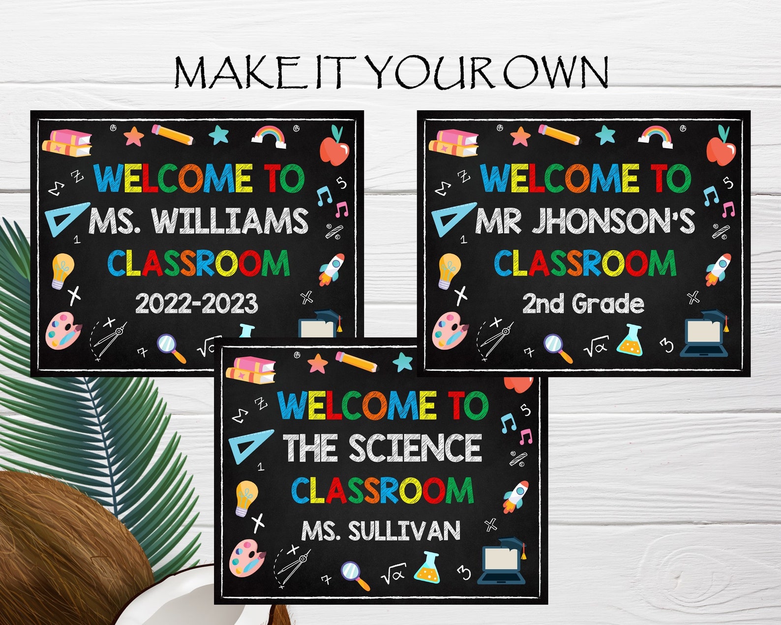 Welcome to My Classroom Back to School Editable Printable Sign - Etsy