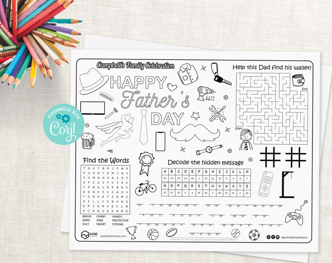 Word Search for Father's Day Printable, Activity for Father's Day ...