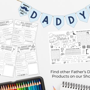 All About My Pop Printable Father's Day Activity About - Etsy