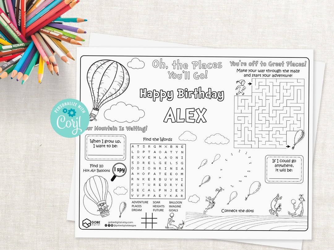 Hot Air Balloon Activity Sheet. Hot Air Balloon Coloring. Hot Air ...
