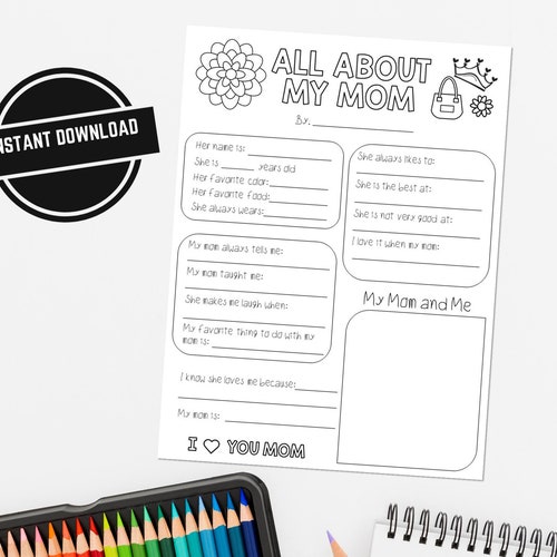 All About My Dad Printable Father's Day Activity About - Etsy