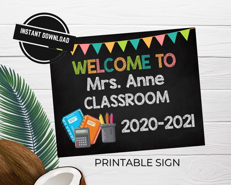 Welcome to my Classroom School Printable Sign Poster | Etsy