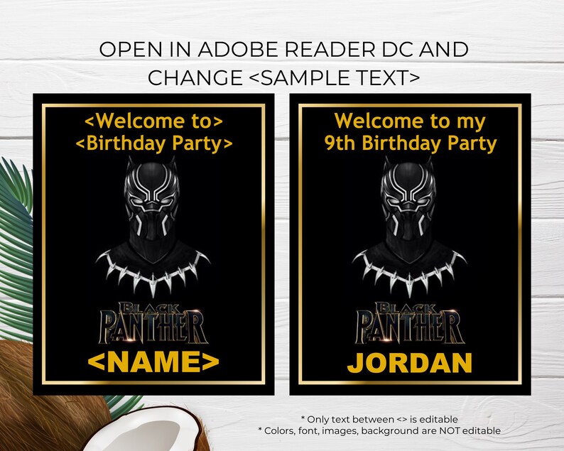 Black Panther Wakanda Welcome Sign Party Decoration - Etsy