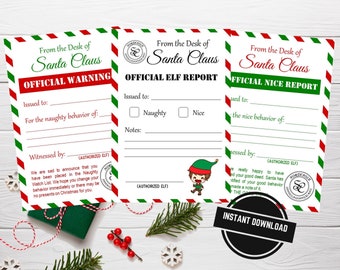 Santa Report Card | Etsy