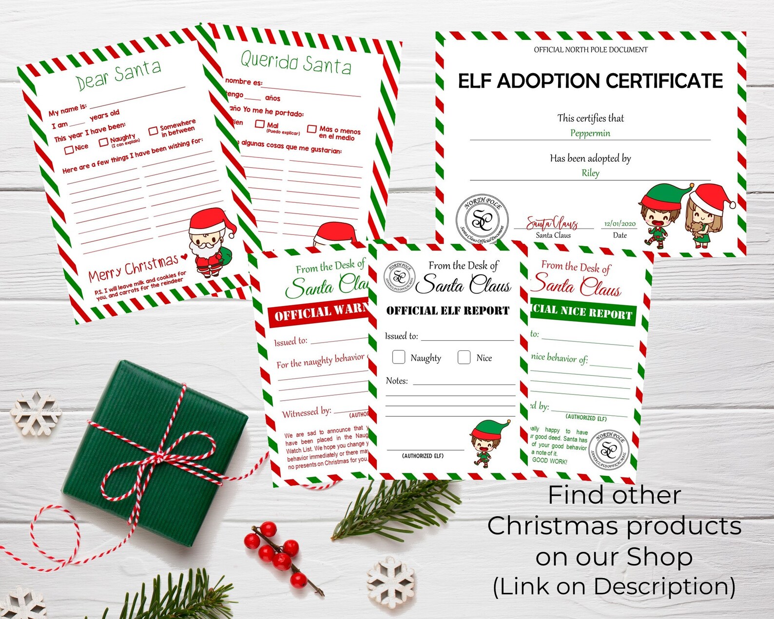 Santa's Official Elf Report for Naughty or Nice Behavior. - Etsy