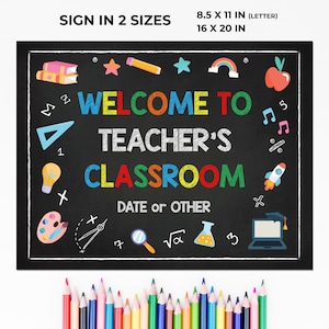 Welcome to My Classroom Back to School Editable Printable Sign - Etsy