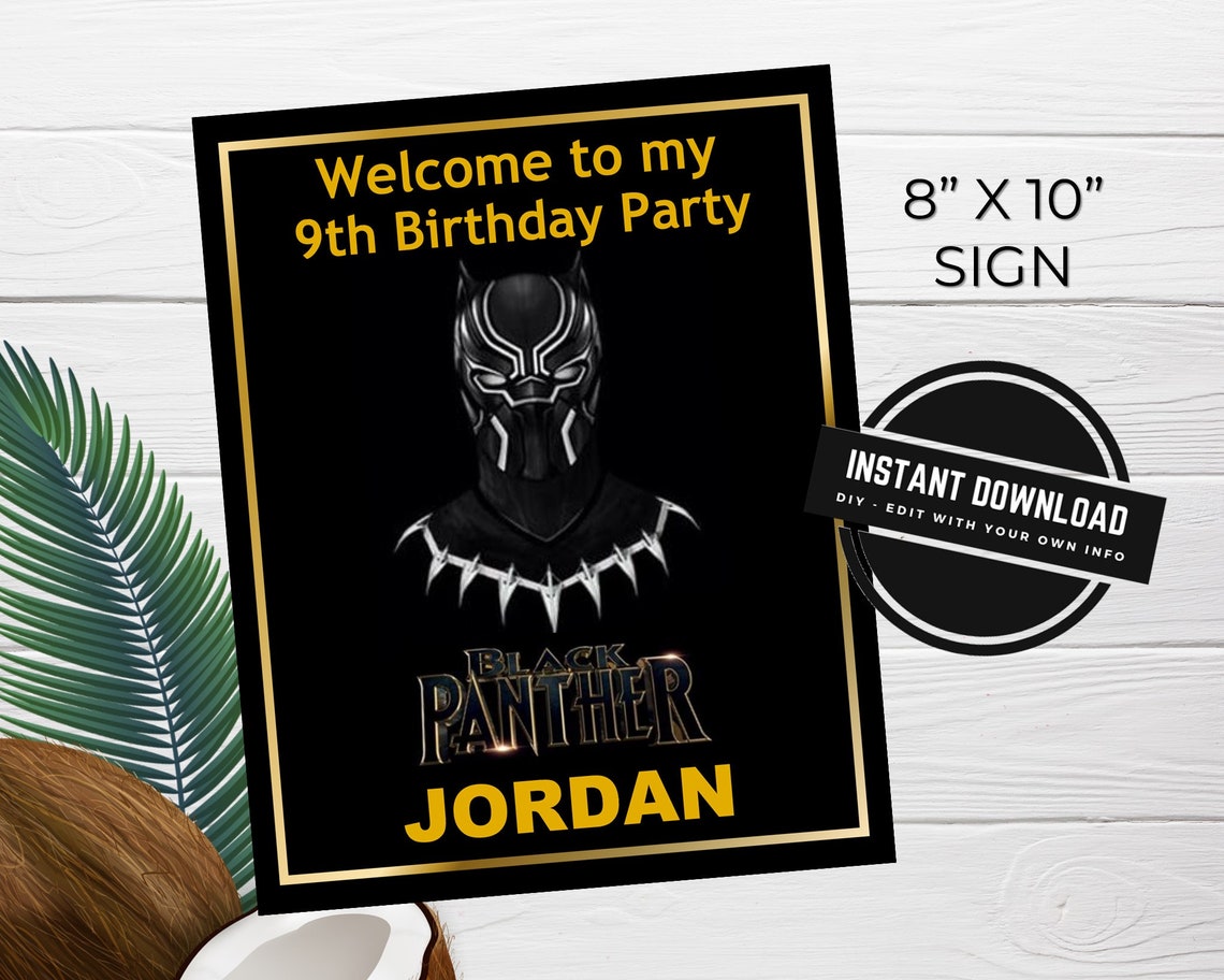 Black Panther Wakanda Welcome Sign Party Decoration | Etsy
