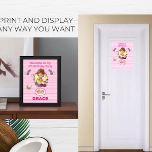 Fancy Nancy Welcome Sign Party Decoration Editable Digital - Etsy