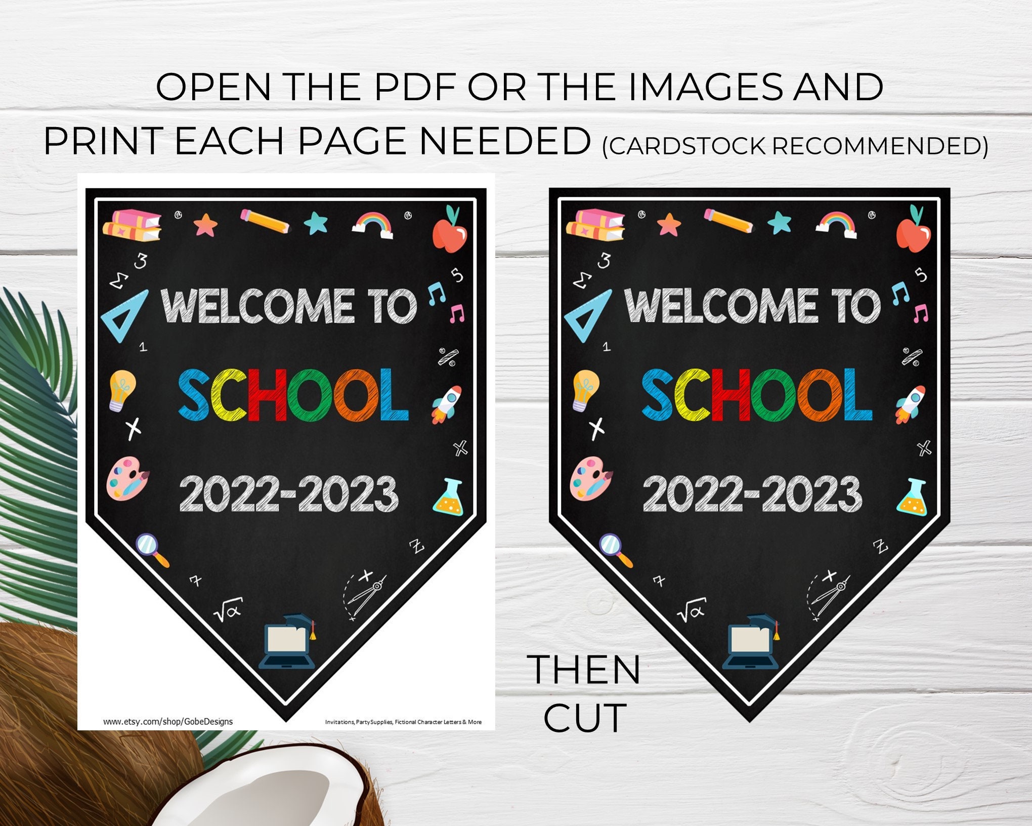 Back to School Banner Welcome to School Poster Welcome to - Etsy