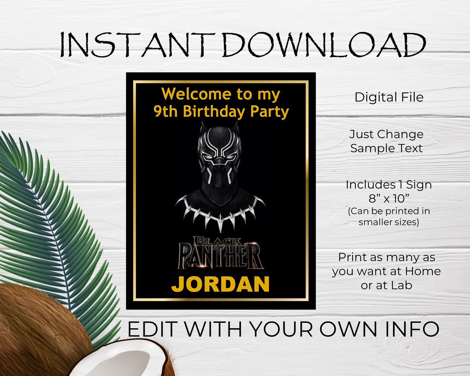 Black Panther Wakanda Welcome Sign Party Decoration | Etsy