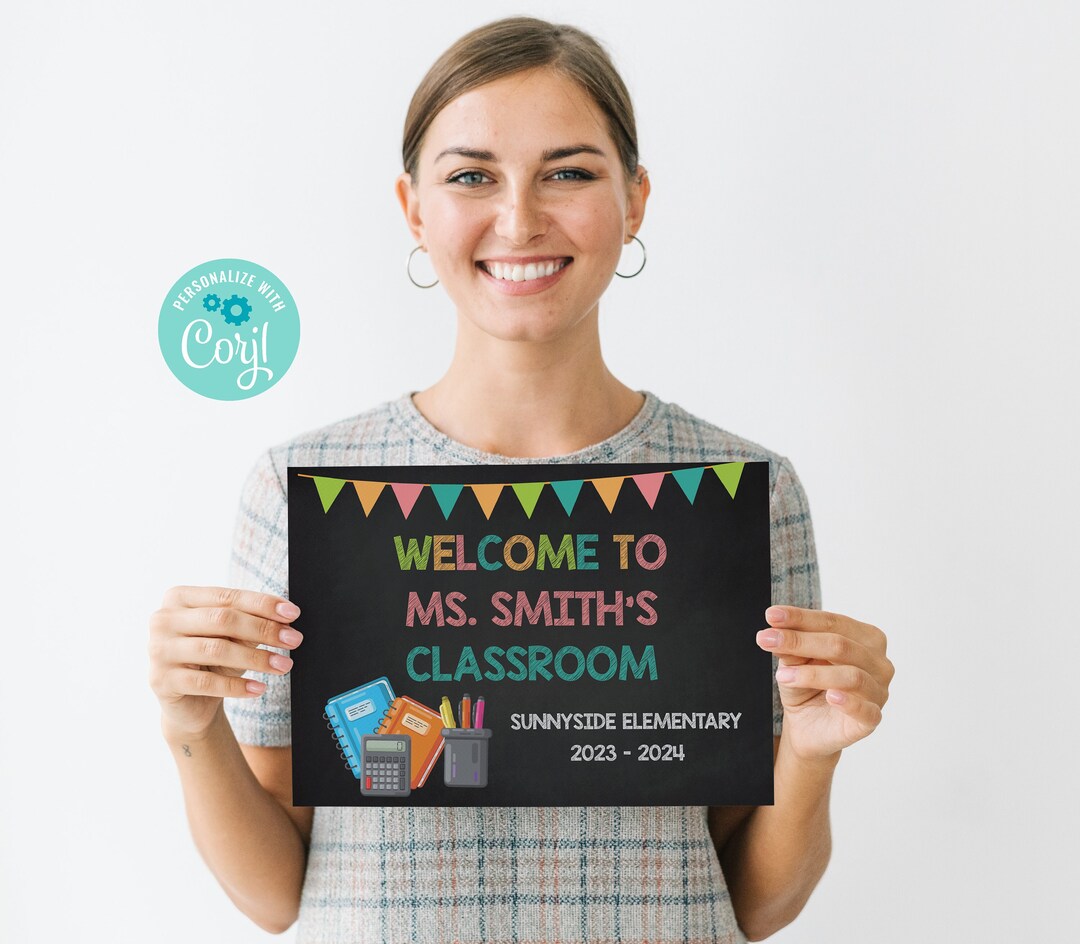 Welcome to My Classroom Back to School Editable Printable Sign Poster ...