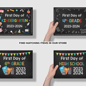 First Day of Middle School Sign Back to School Printable Poster Instant ...