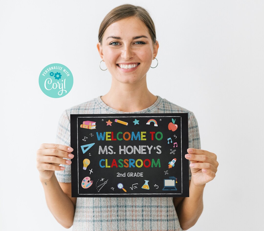 Welcome to My Classroom Back to School Editable Printable Sign - Etsy