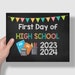 First Day of High School Sign Back to School Printable Poster Instant ...