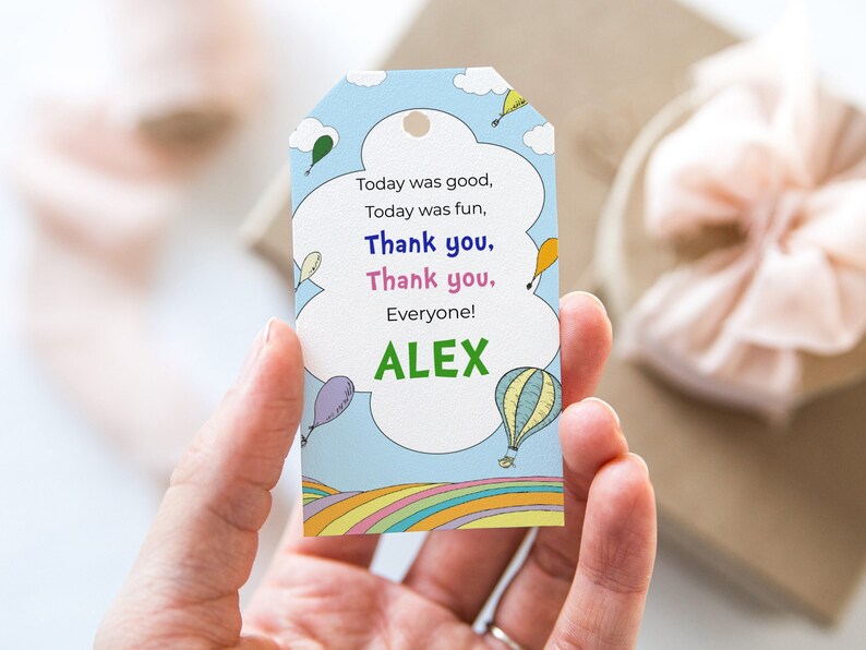Hot Air Balloon Thank You Tags Hot Air Balloon Thank You - Etsy