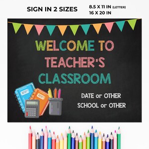 Welcome to My Classroom Back to School Editable Printable Sign Poster ...
