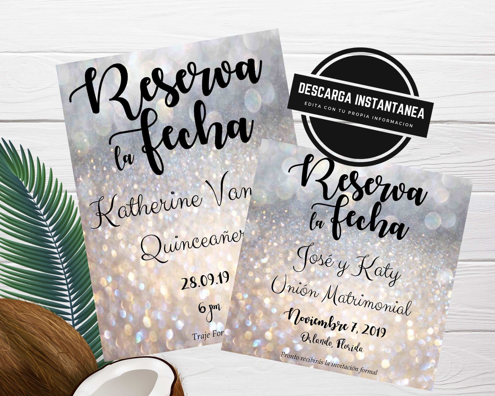 Reserva la Fecha Quinceañera Sweet 16 Wedding Birthday - Etsy Nederland