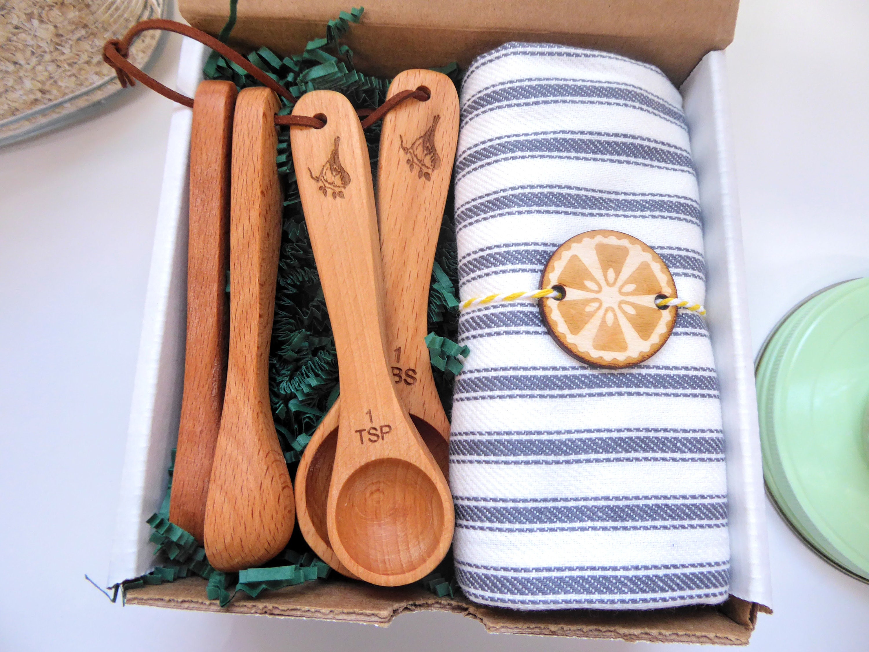 Housewarming gift basket New home gift box Wooden measuring | Etsy