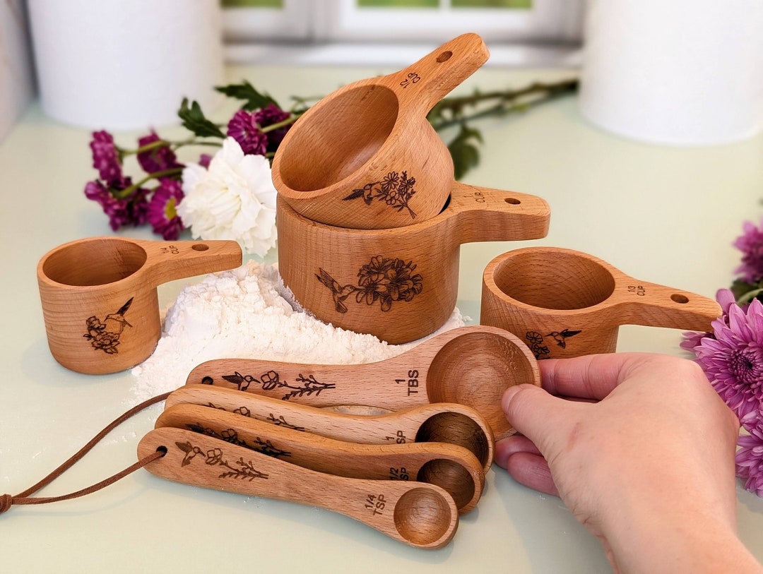 Measuring Cups and Spoons, Hummingbird, Baking Gifts, 70th Birthday ...