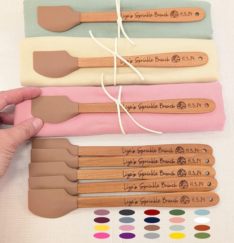 Bun in the Oven Mini Spatula Girl Baby Shower Favors, Baby Sprinkle ...