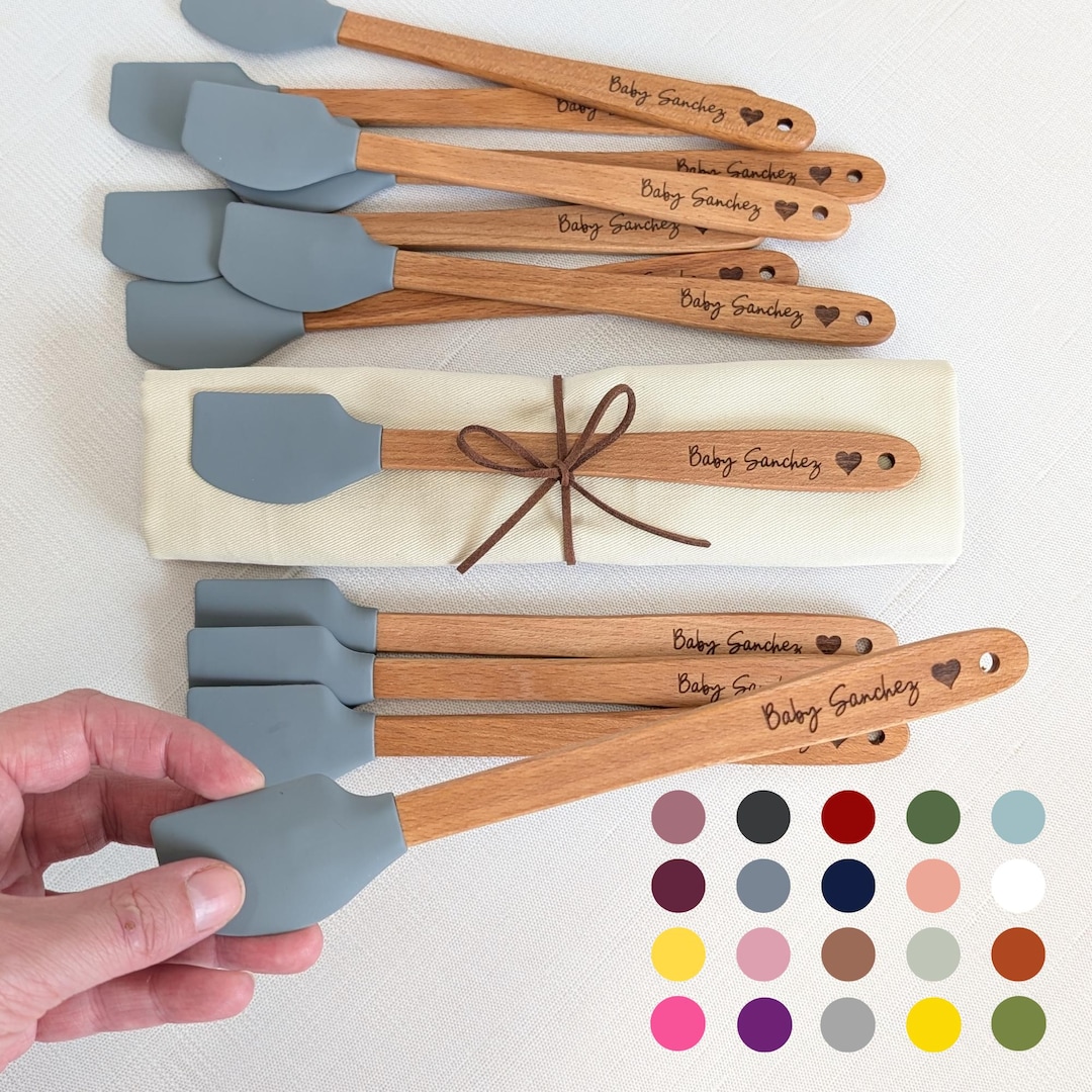 Engraved Mini Spatula Favors for Guests in Bulk: Baby Shower Prizes - Etsy