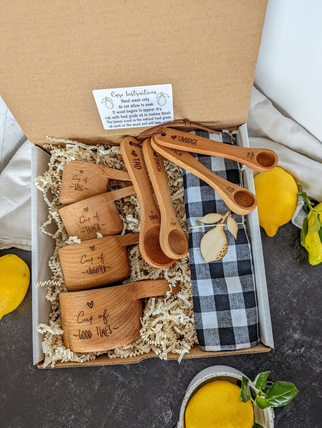 Wooden Measuring Cups, Creative Personalized Gifts, Baking Gifts, Gifts ...