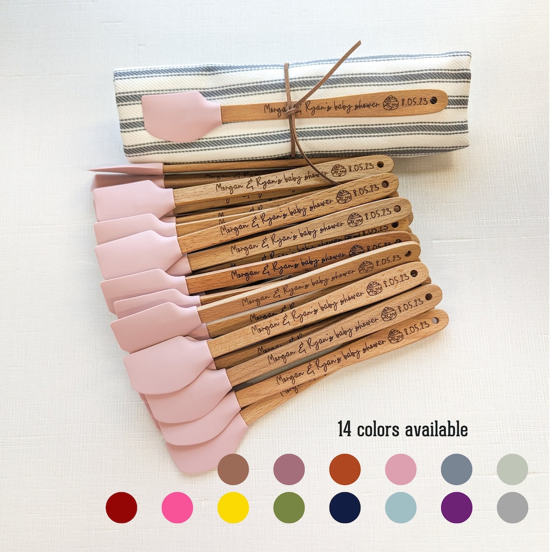 Bun in the Oven Mini Spatula Girl Baby Shower Favors, Engraved Guest ...