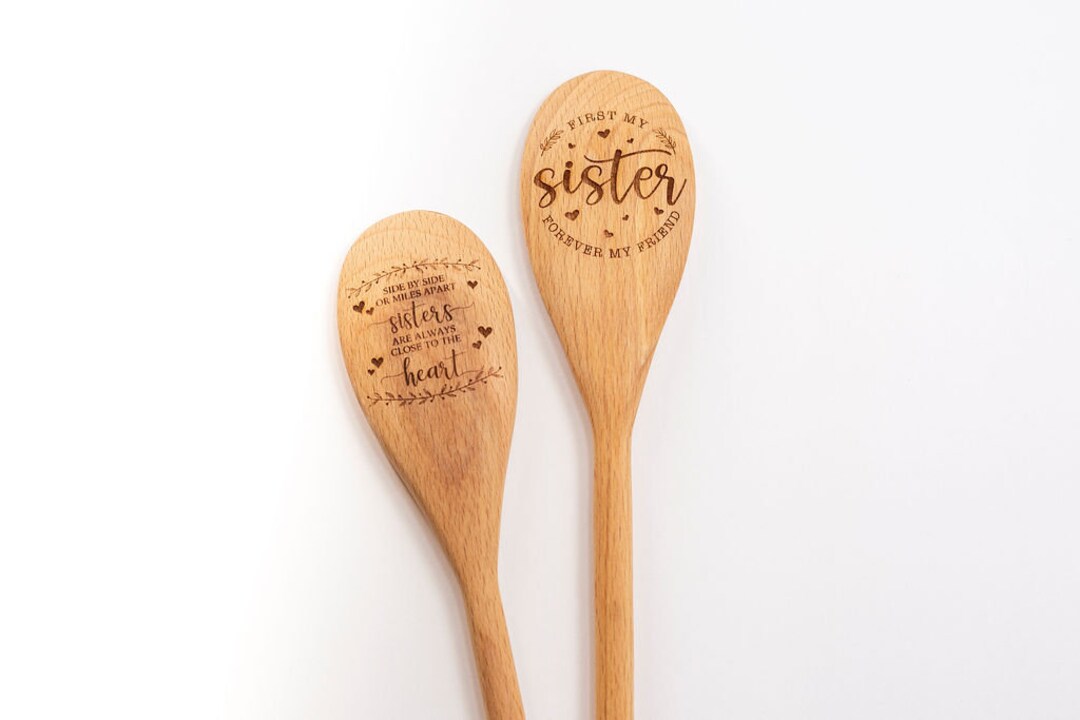 Personalized Beechwood Spoon: Laser Engraved Sister Gift - Etsy