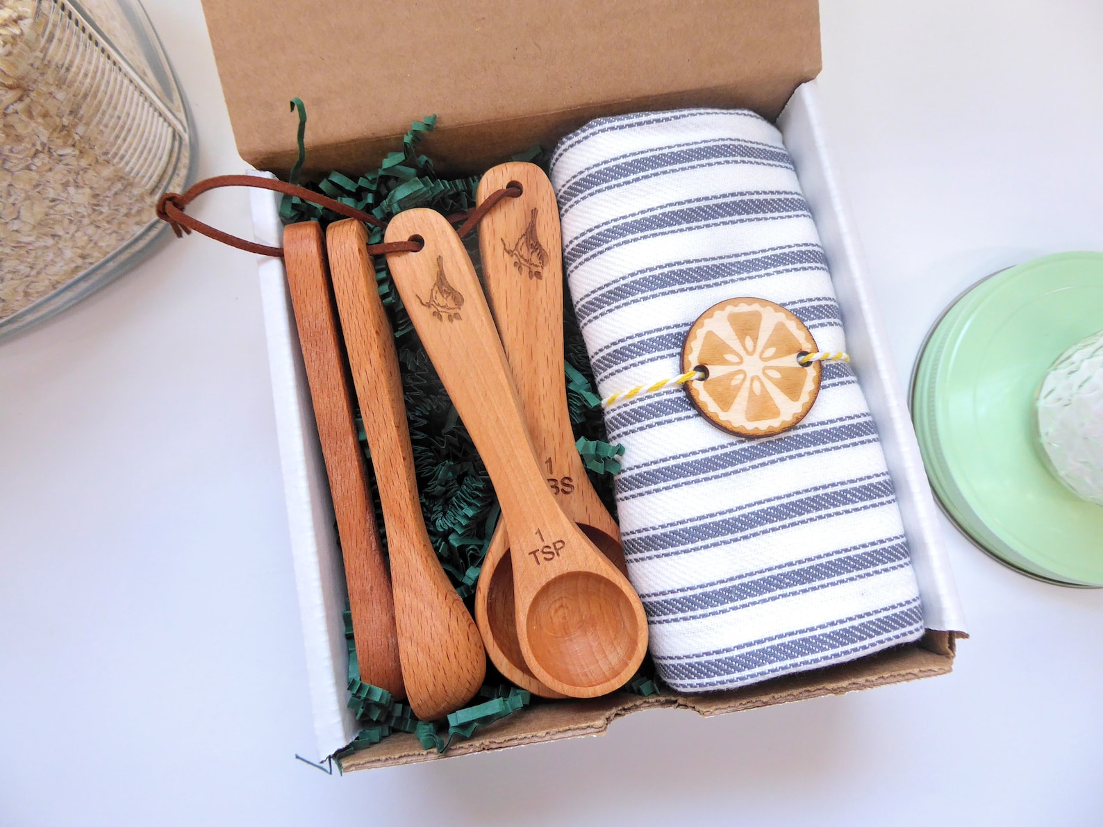 Housewarming gift basket New home gift box Wooden measuring | Etsy