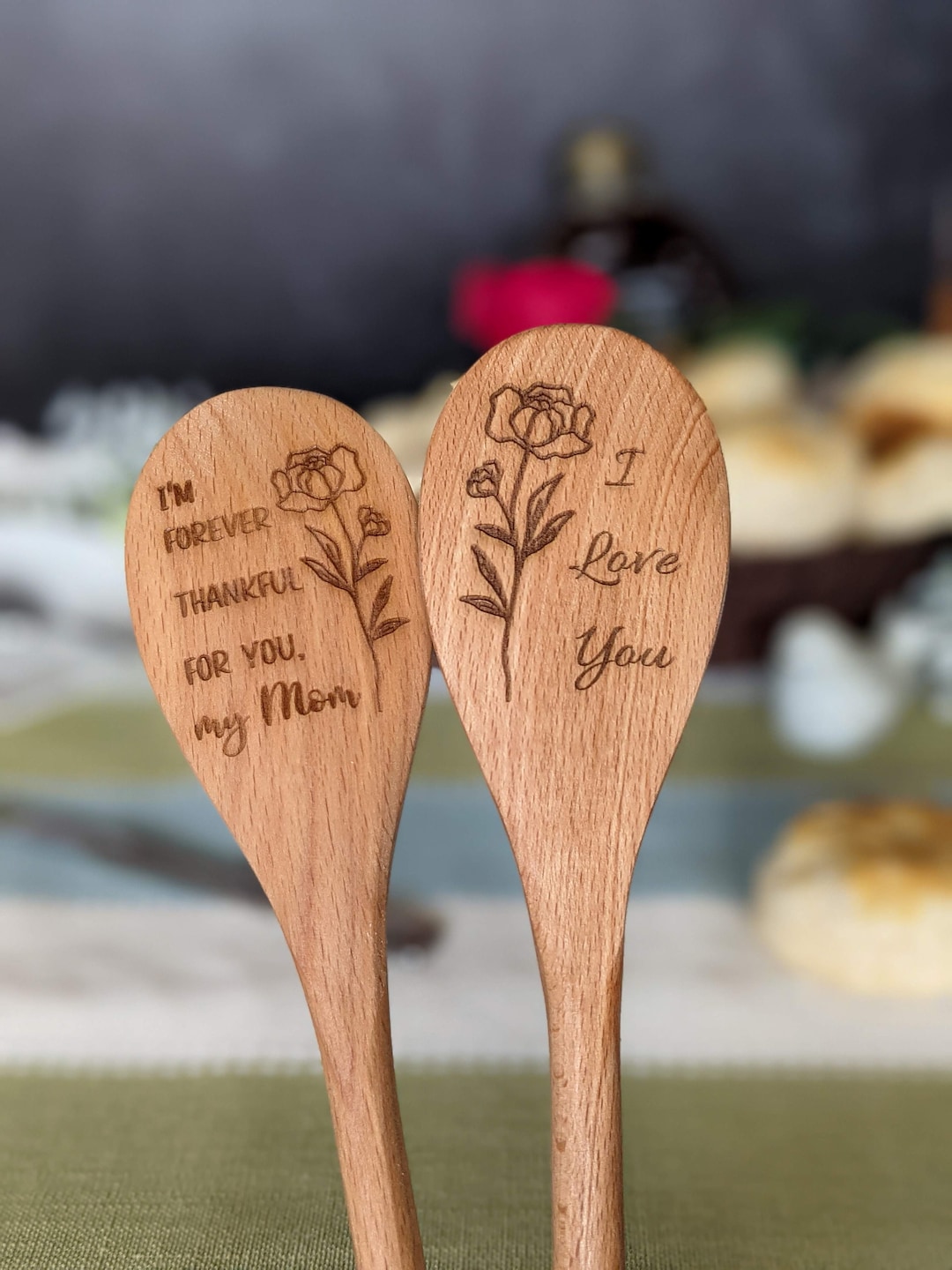 Personalized Wooden Spoon Baking Gift Set for Mom: Useful Christmas ...