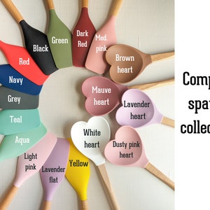 Personalized Silicone Spatula: Choose Your Color - Engraved Wood Handle ...