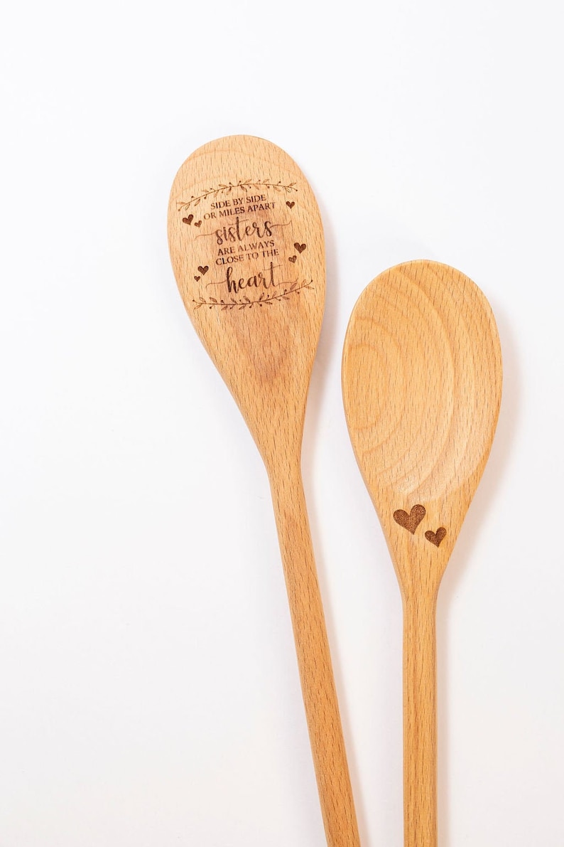 Personalized Beechwood Spoon: Laser Engraved Sister Gift - Etsy