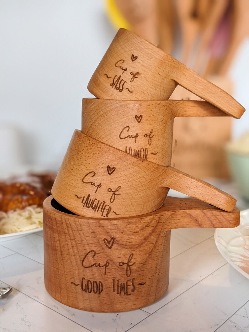 Wooden Measuring Cups Measuring Spoons Baking Gifts Cooking - Etsy Wooden Measuring Cups Measuring Spoons Baking Gifts Cooking - Etsy