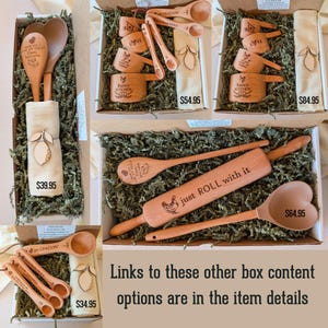 Chicken Measuring Cups Gift Set: Laser Engraved Beechwood Baking ...