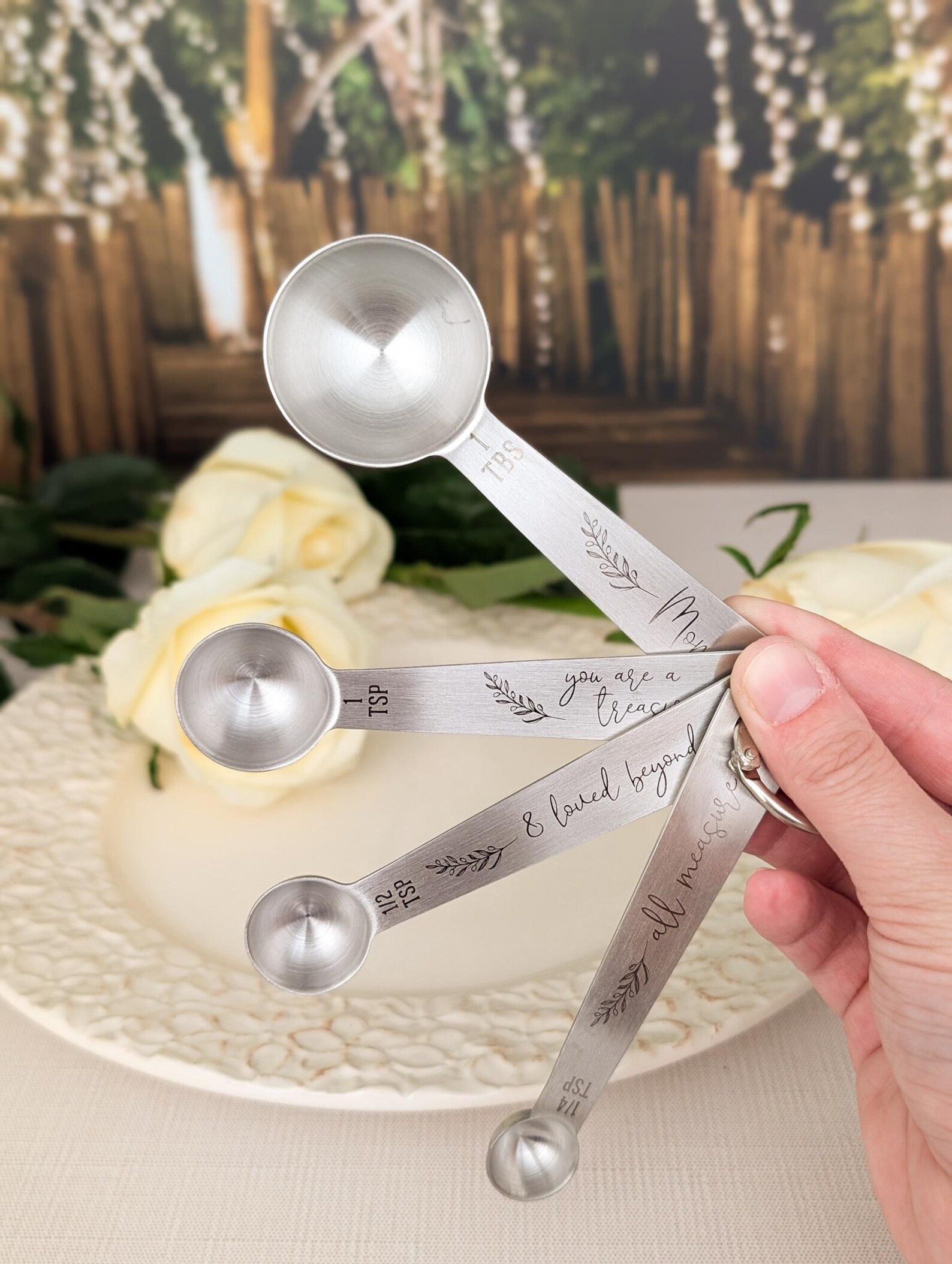 Personalized Measuring Cups & Spoons Set, Mothers Day Baking Gift for ...