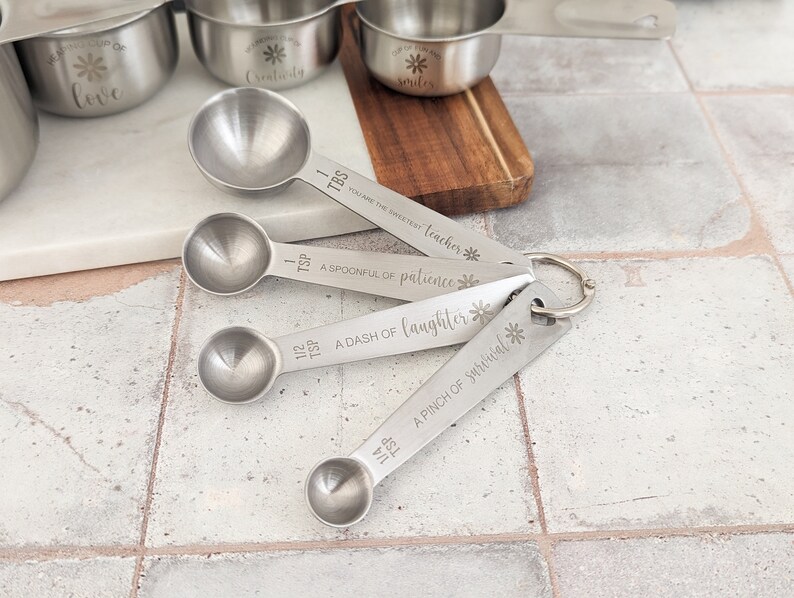 Unique Teacher Appreciation Gift: Useful Measuring Cups & Spoons Gift ...