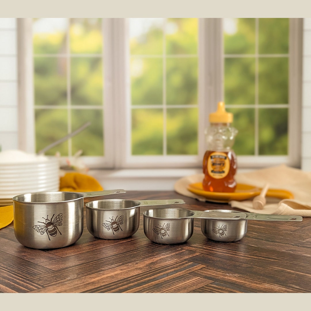 Bee, Stainless Steel Measuring Cups, Engraved Measuring Spoons, Wedding ...